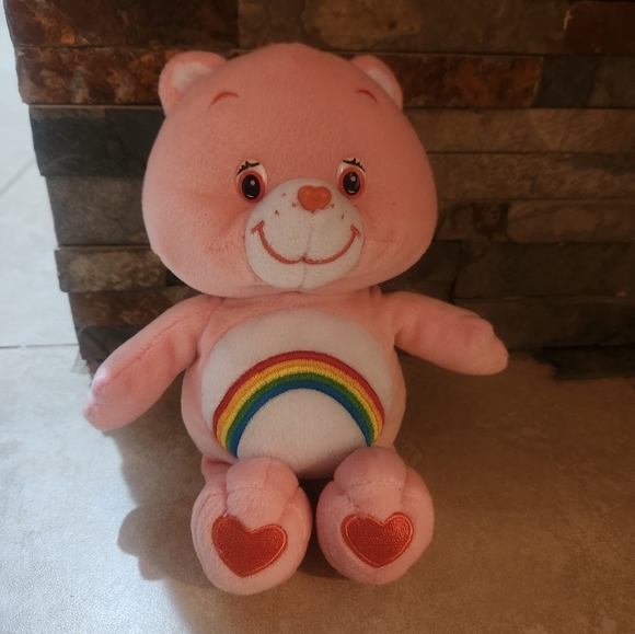 Care Bears | Toys | Care Bears Cheer Bear Plush Pink Rainbow Belly N ...